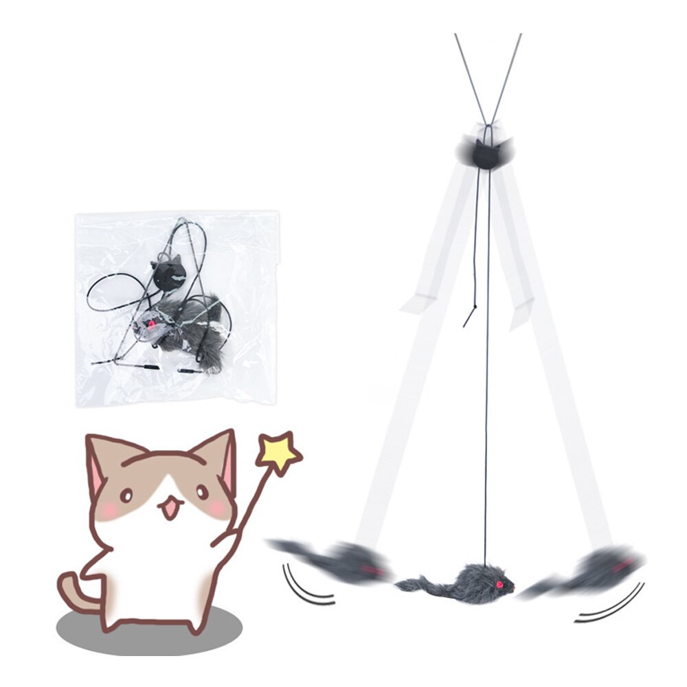 Interactieve Cat Toy Self-Hey Opknoping Deur Muis ... – Vicedeal