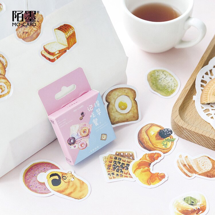 45 Pcs/bag Cute Food Toast Waffle Decorative Washi... – Grandado