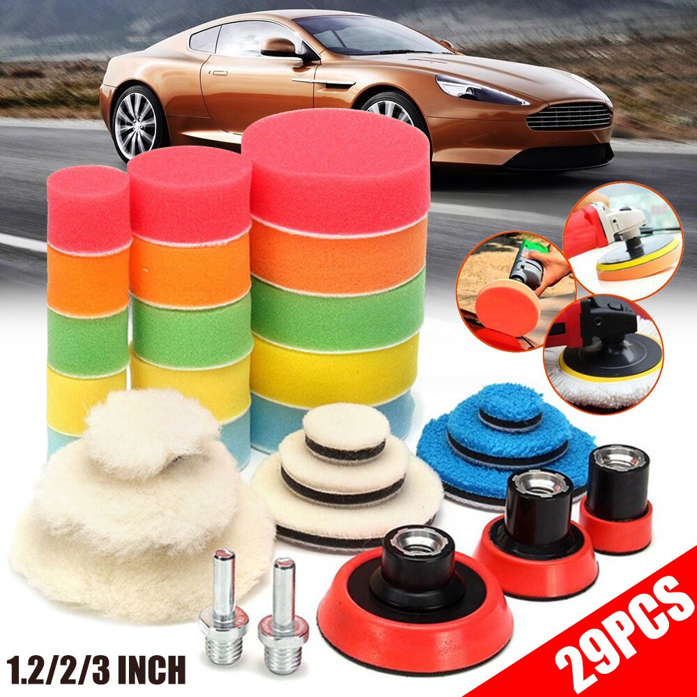 29Pcs Auto Polijsten Pad Kit 1.2/2/3 Inch Buffing ... – Grandado
