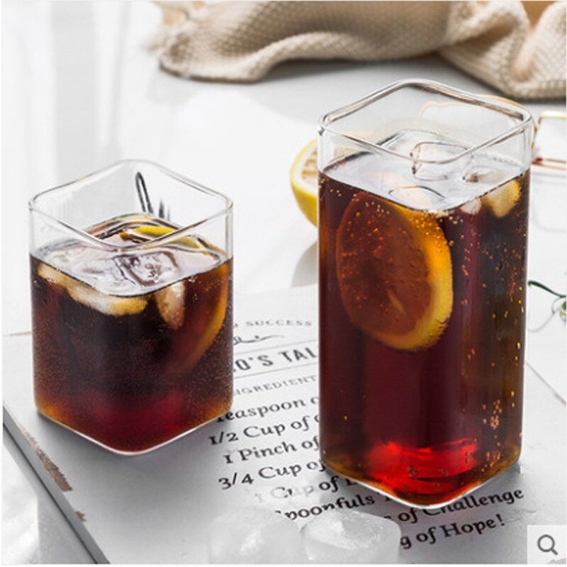 Breif Transparent Borosilicate Glass Cup Rectangle... – Vicedeal