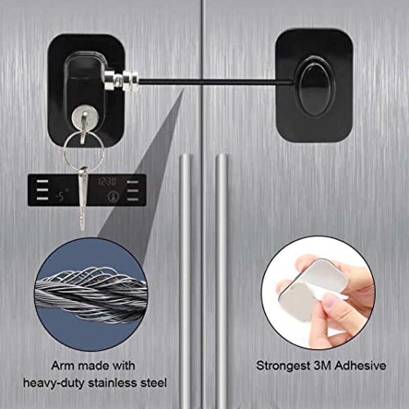Refrigerator Lock with Keys Fridge Cabinet Child S... – Vicedeal