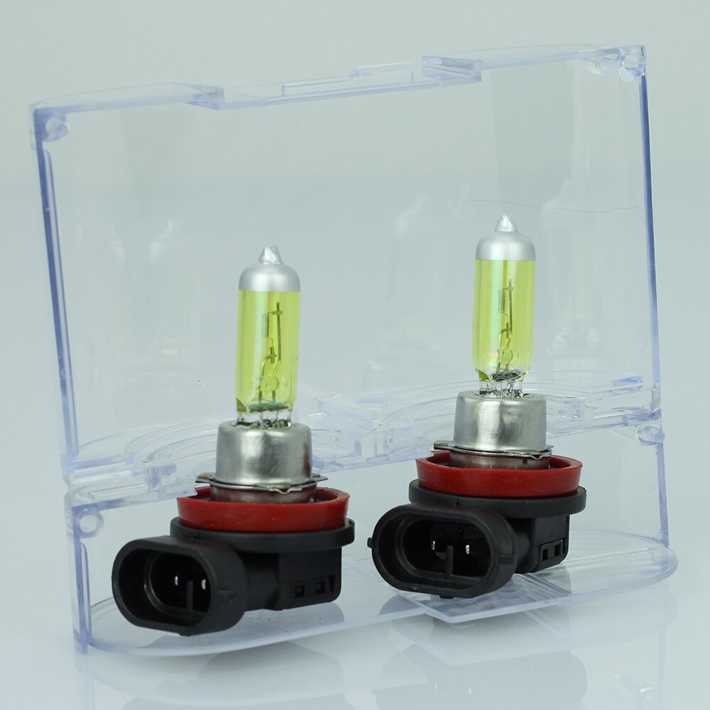 2 x H11 PGJ19-2 12V 3000K 55W Golden Yellow Auto Car HOD Halogen Bulbs ...