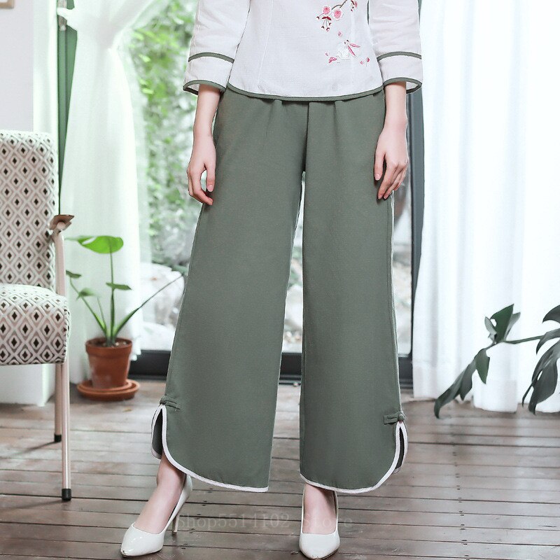 Chinese Traditional Style Comfortable Casual Wide-... – Grandado