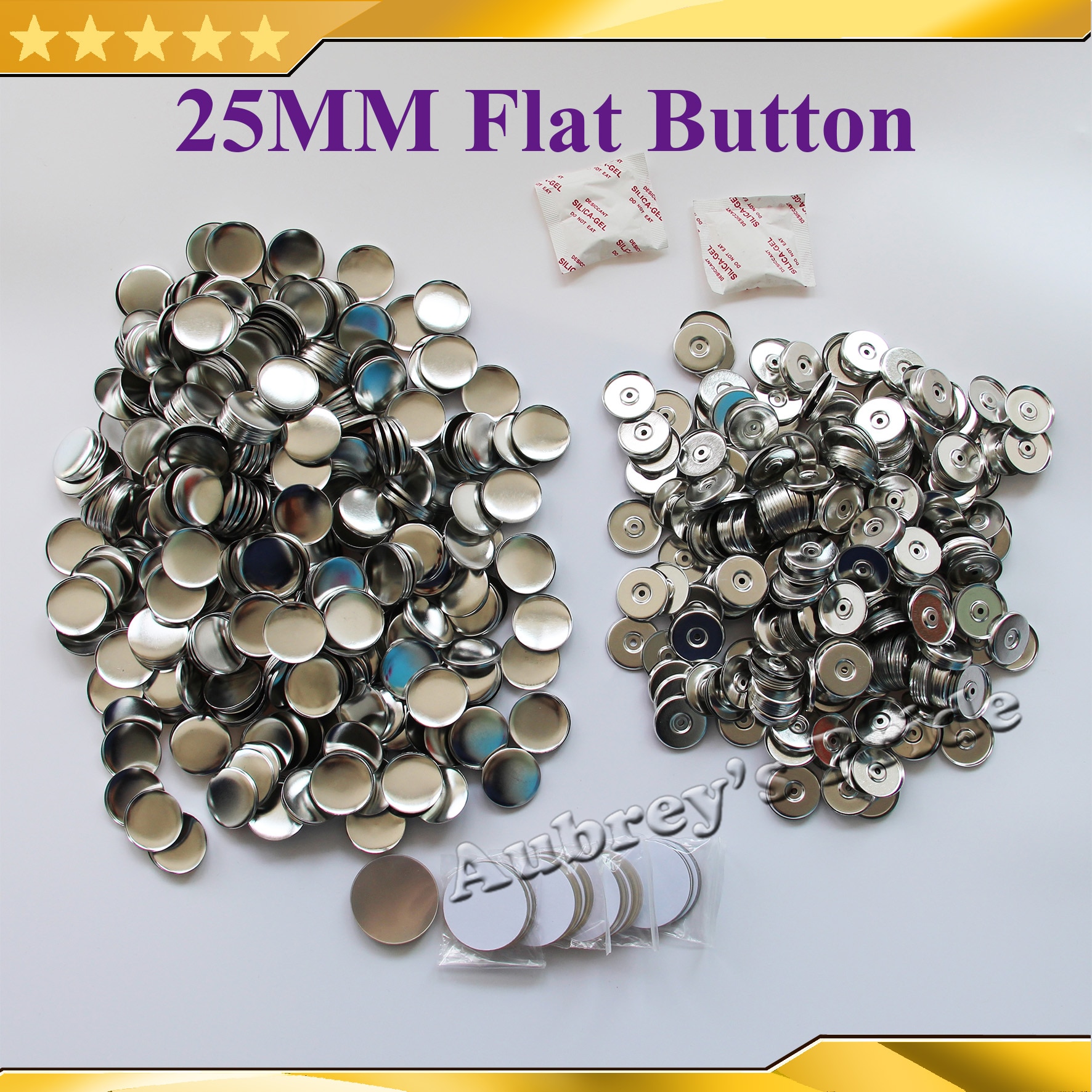 100Sets 1 "25mm Platte Alle Stalen Badge Knop... – Grandado