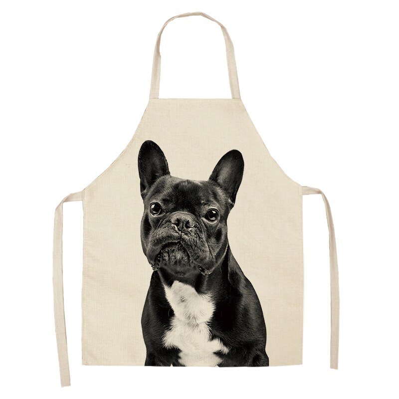 1Pcs Bulldog Printing Kitchen Aprons Unisex Dinner... – Grandado