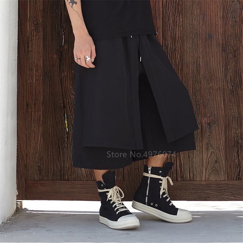 Hommes japon Kimono ample jambe large pantalon jup... – Grandado