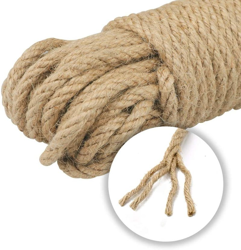 6mm Natural Jute Twine 4 Ply Hemp Twisted Cord Mac... – Grandado