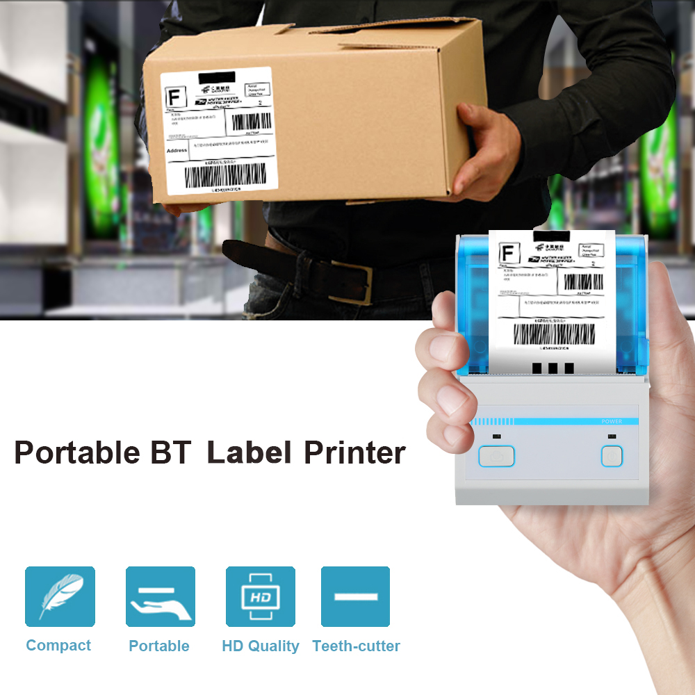 58mm Wireless BT Direct Qr Code Sticker Clothing P... – Grandado