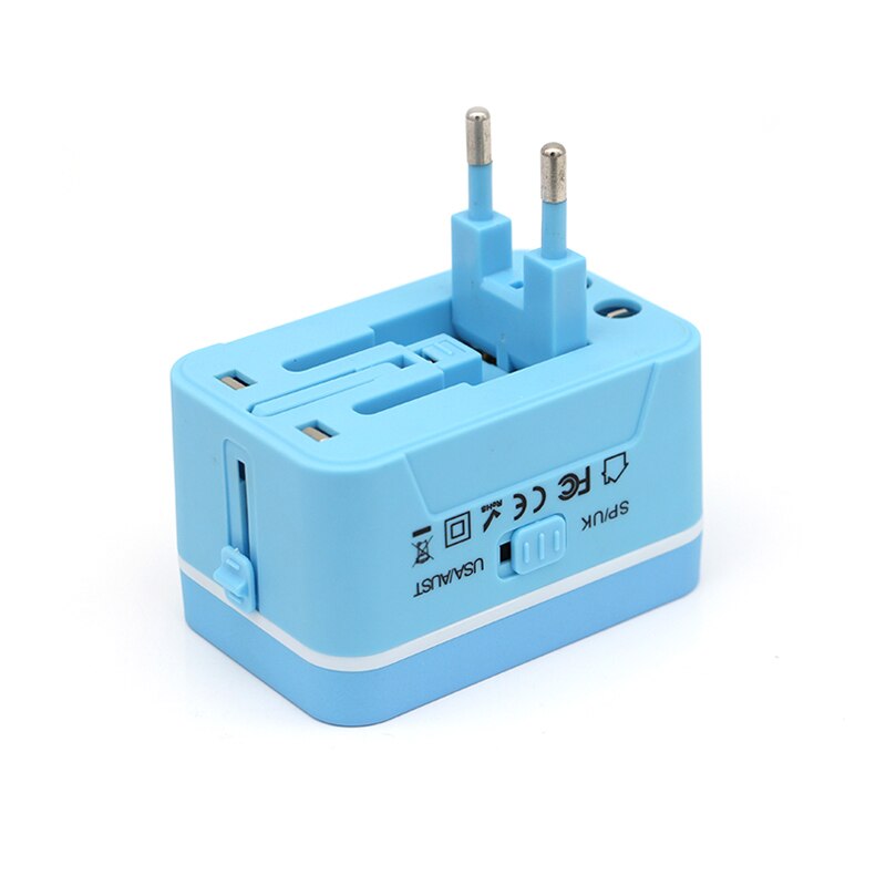 International Travel Adapter Red Blue Electric Plu... – Vicedeal