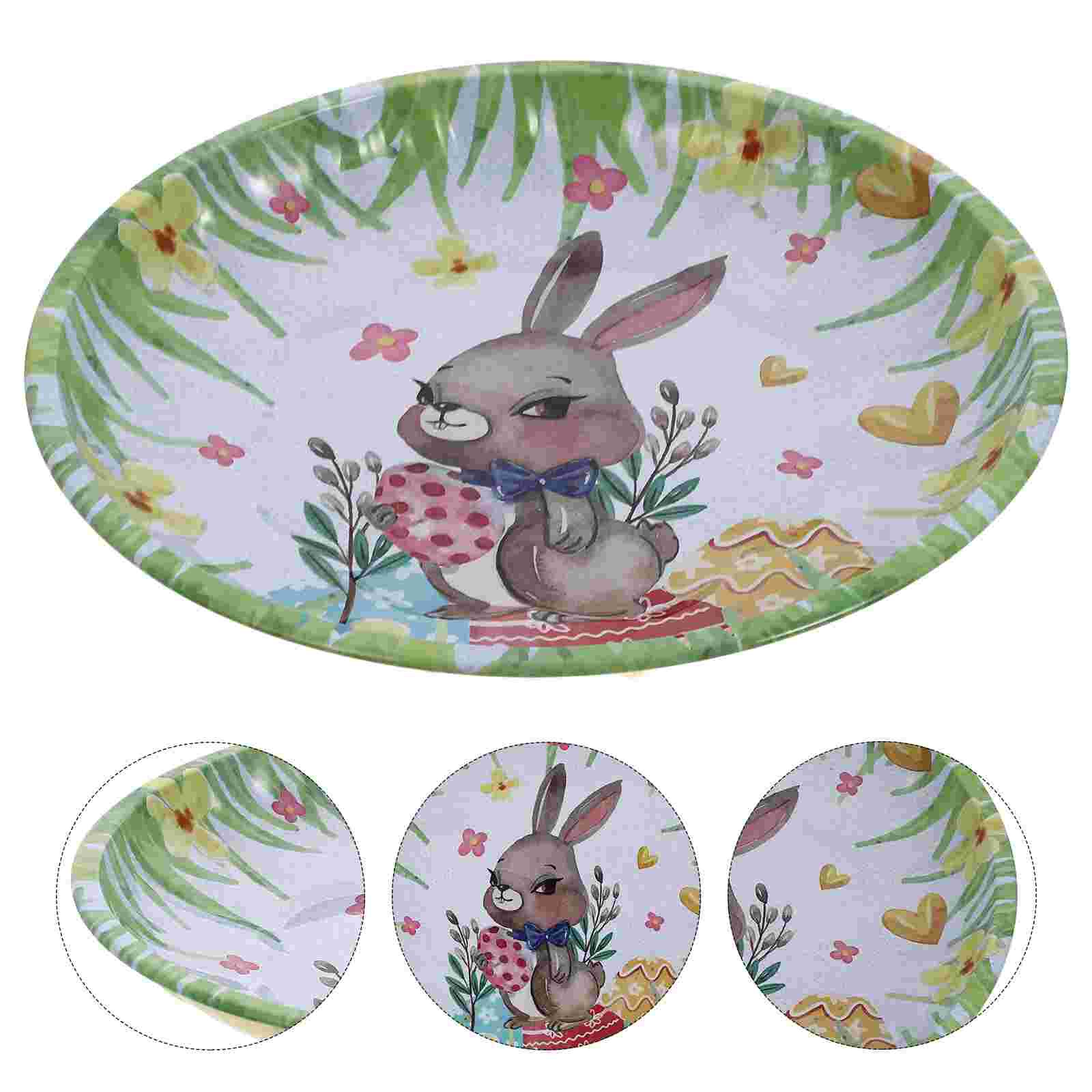 1 Pc Plate Easter Fruit Serving Plate Easter Bunny... – Grandado