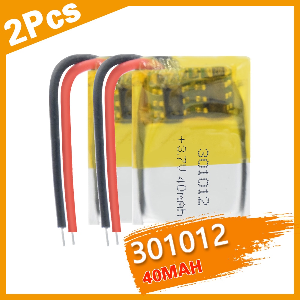 2PCS 40mAh 3.7V 301012 lithium polymer lipo rechar... – Grandado