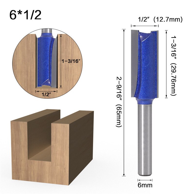 6mm Shank 4 Sizes Straight Woodworking Router Bit ... – Grandado