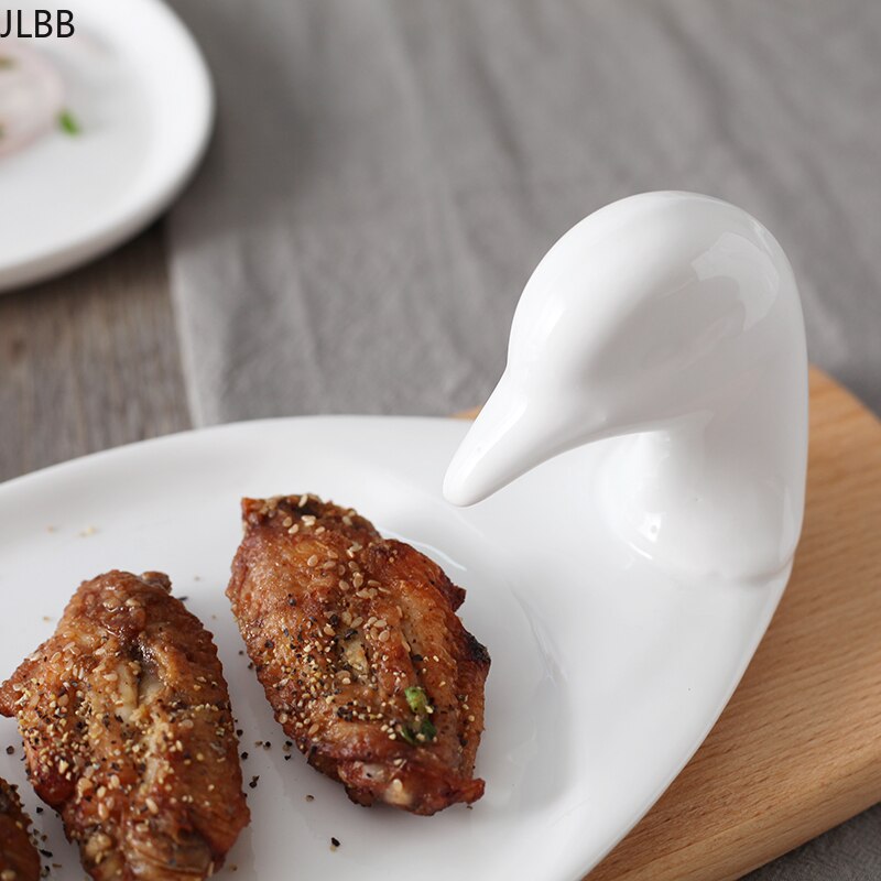 Ente bilden porzellan weiß abendessen platte Porti... – Grandado