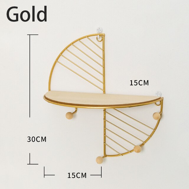 Nordic Iron Art Storage Display Shelf Wall Hanging... – Vicedeal