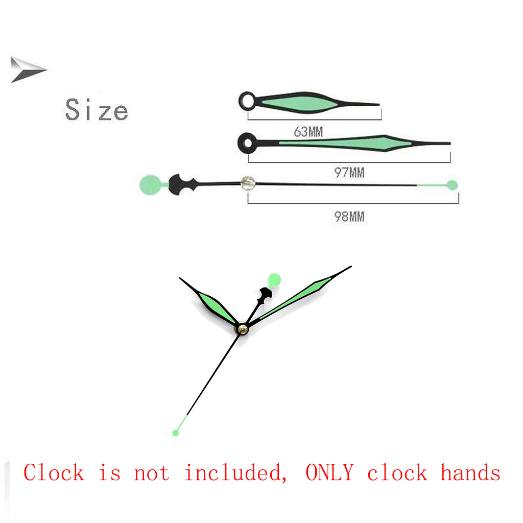 Luminous Glow in the Dark Quartz Clock Hands Point... – Grandado