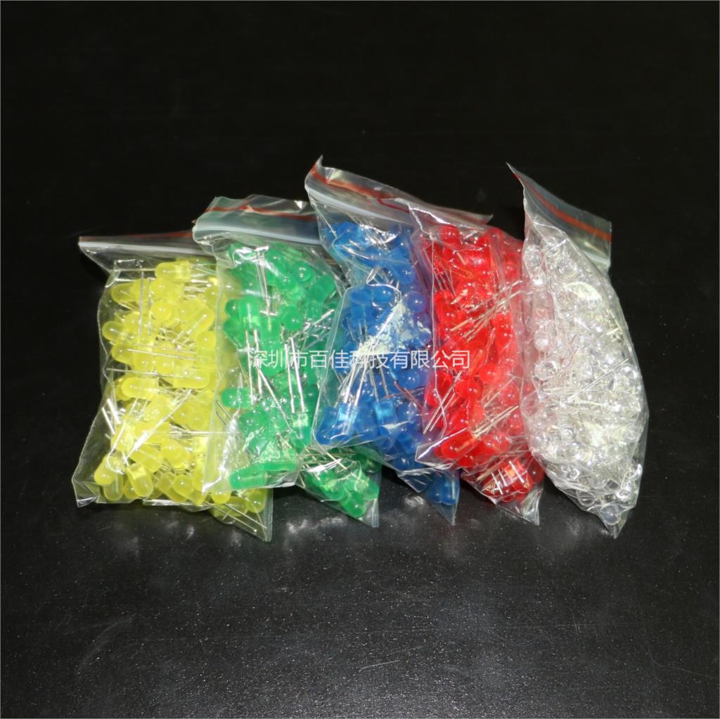 500Pcs 5 farben × 100Pcs 5MM rot, grün, gelb, blau... – Vicedeal