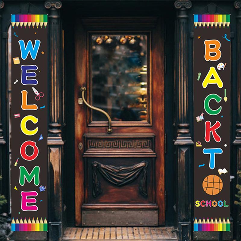 1 Pair Back To School Couplets Welcome Banners Doo... – Grandado