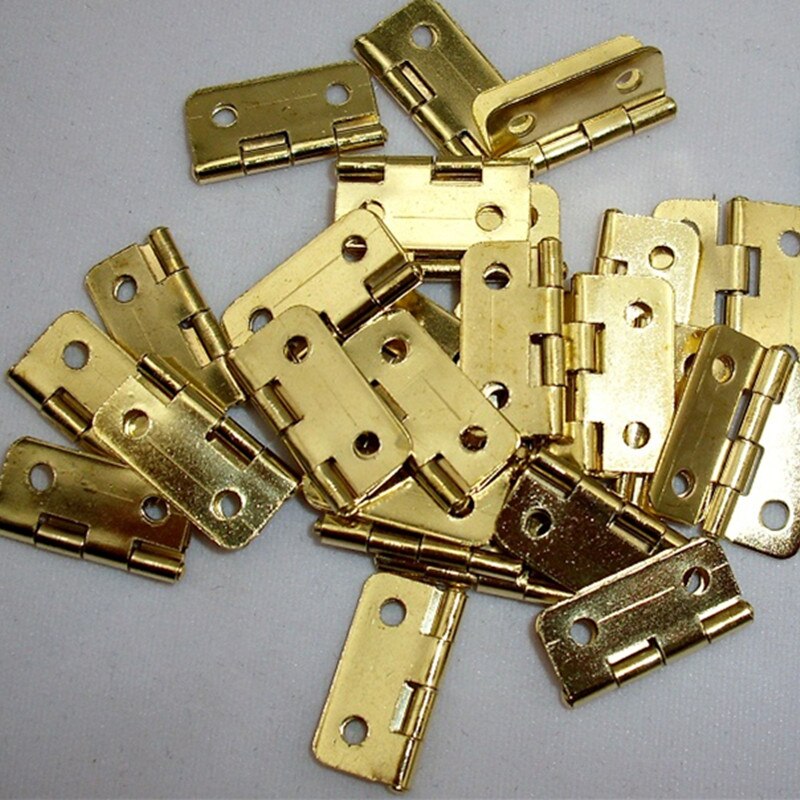 Geel Metalen Kastdeur Bagage Mini Scharnier, 4 Gat... – Grandado