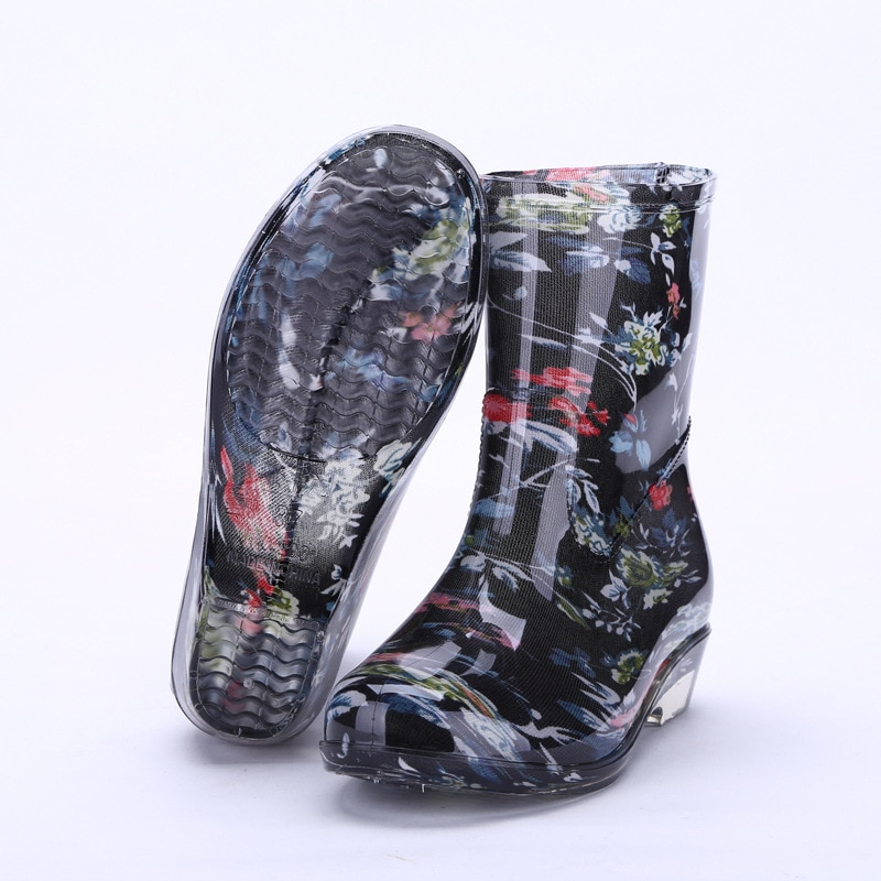 Girl's Rain Boots Waterproof Shoes Woman Rain Woma... – Grandado