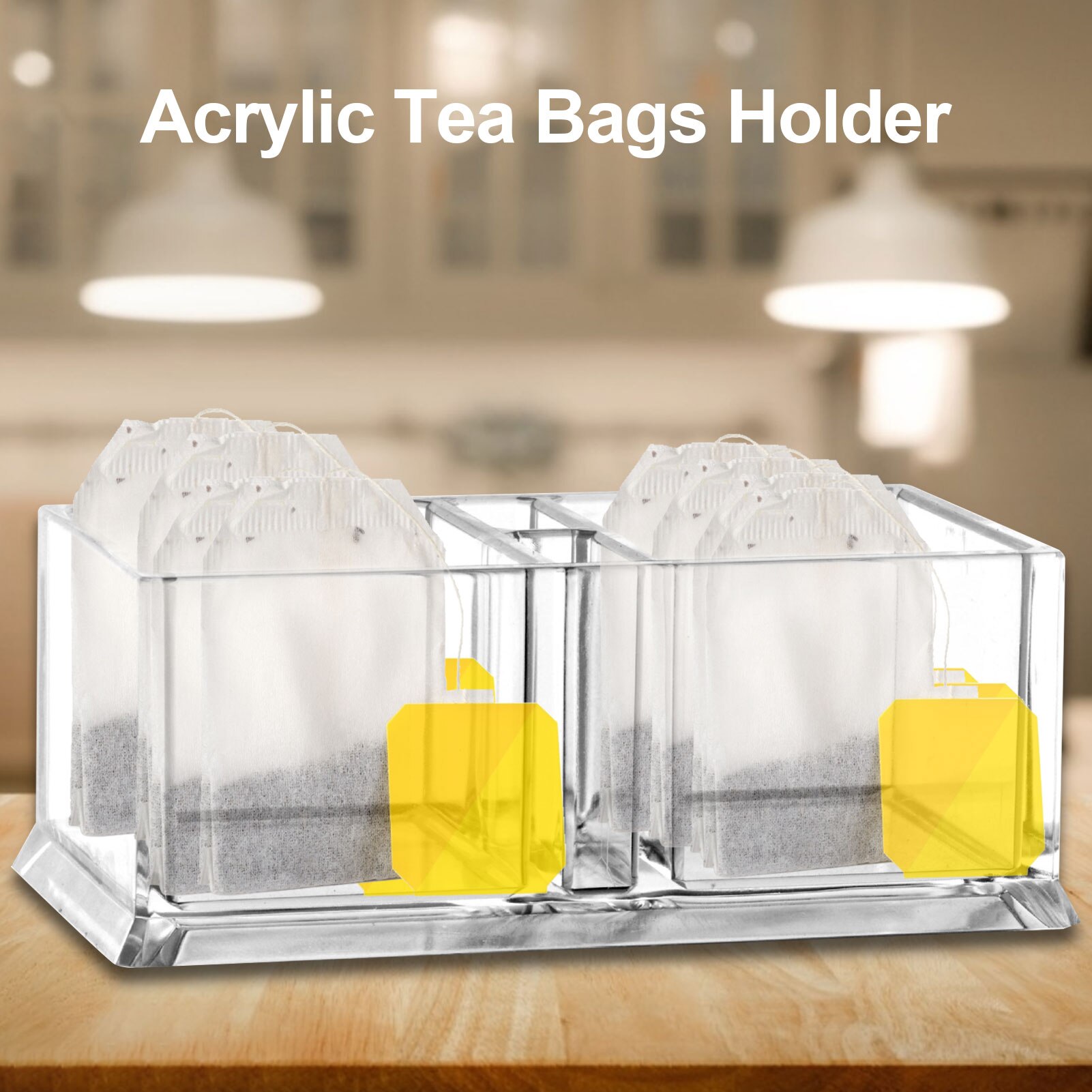 2 Lattices Clear Acrylic Tea Bags Holder Coffee Su... – Vicedeal