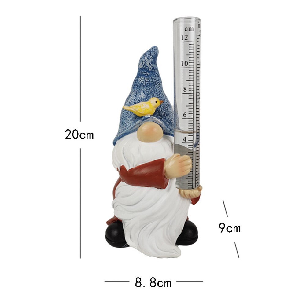 Resin Garden Gnome Rain Gauge Statue Dwarfs Figuri... – Vicedeal