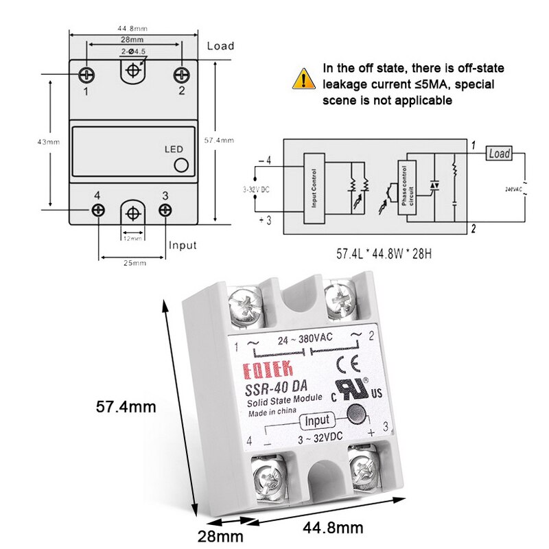 220v Solid State Relais SSR-10DA/25DA/40DA DC Steu... – Vicedeal