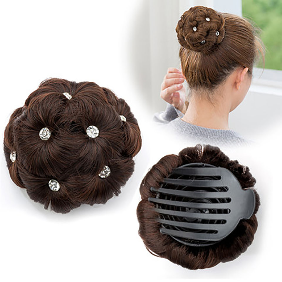 Aosiwig Haar Krullend Chignon Bun Donut Clip In Ha... – Vicedeal