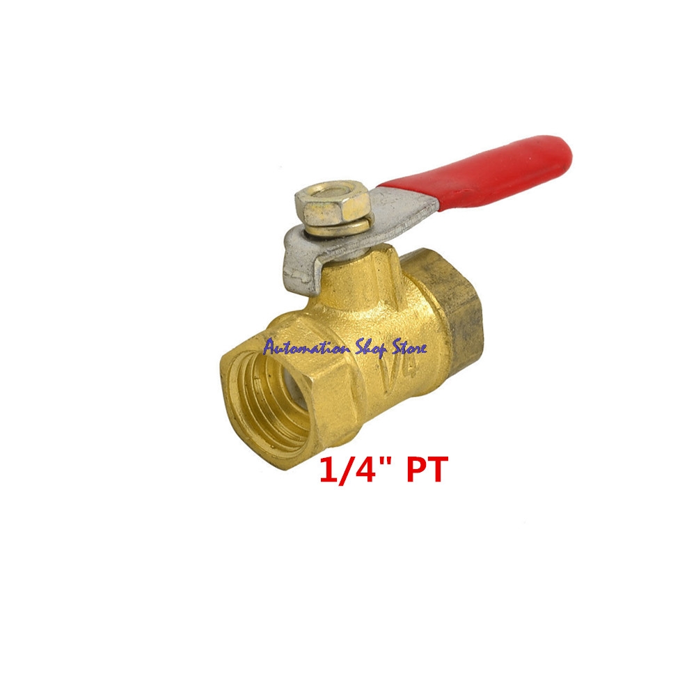 1/4" PT Double Female Thread F/F Red Lever Handle ... – Vicedeal