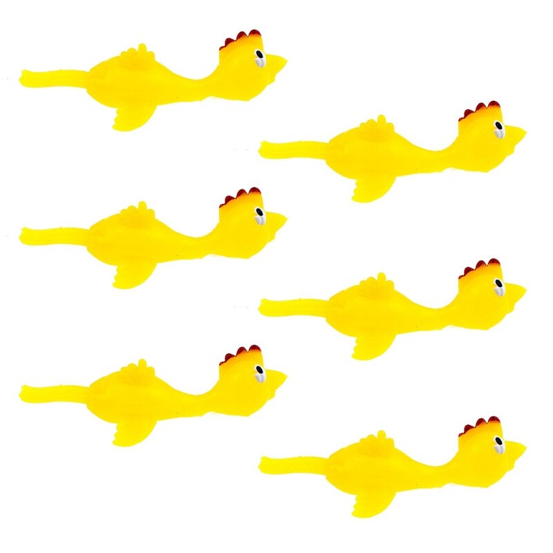 6 Pcs Slingshot Chicken Rubber Chicken Flick Chick... – Grandado