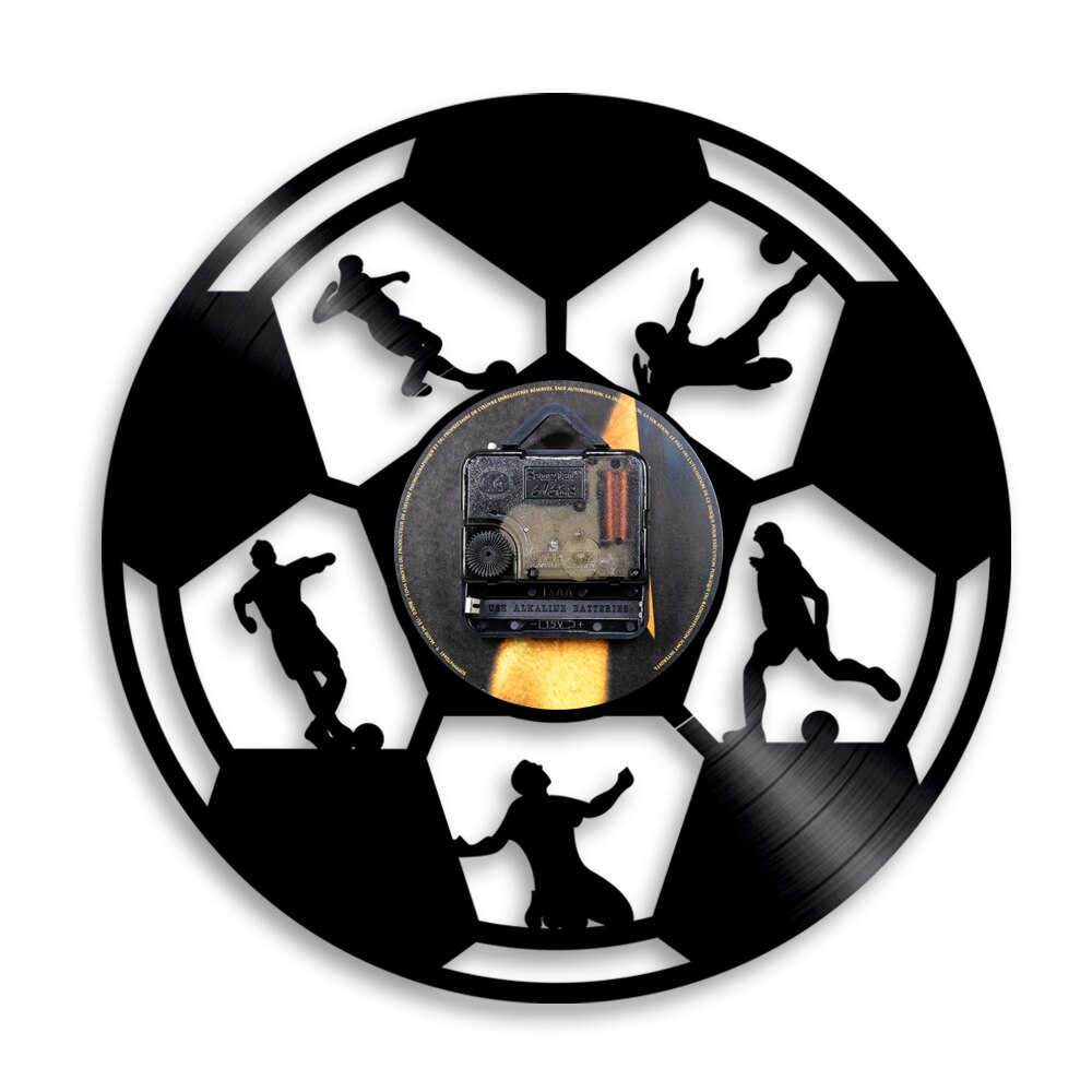 Play Soccer Vintage Vinyl Record Wall Clock Footba... – Grandado