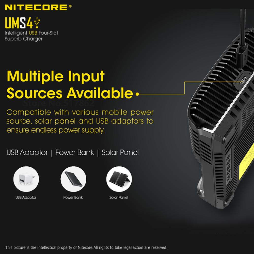 NITECORE UMS4 Intelligent Four - Slot QC Fast Char... – Vicedeal