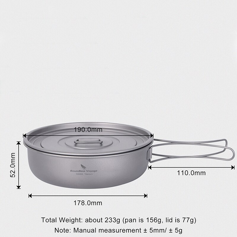 Boundless Voyage Titanium Frying Pan with Lid Fold... – Grandado