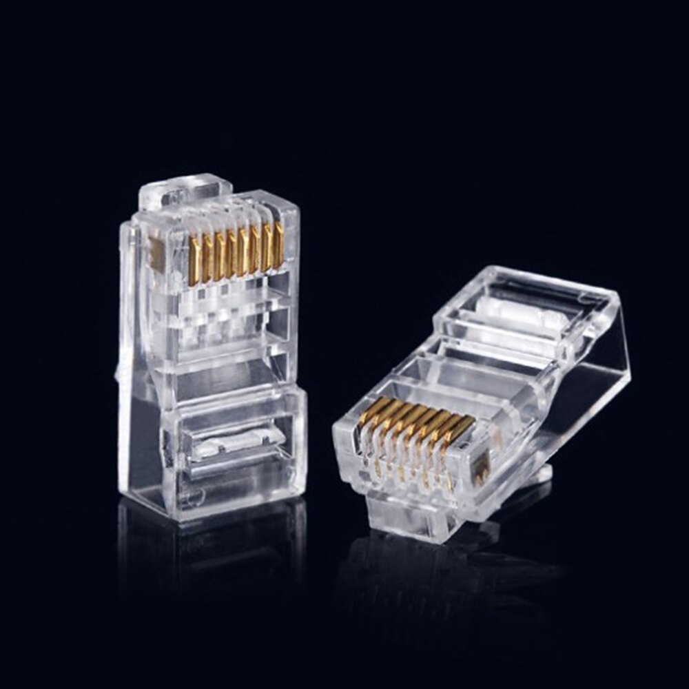 100Pcs RJ45 8P8C CAT6 Kristal Hoofd Modulaire Plug... – Grandado
