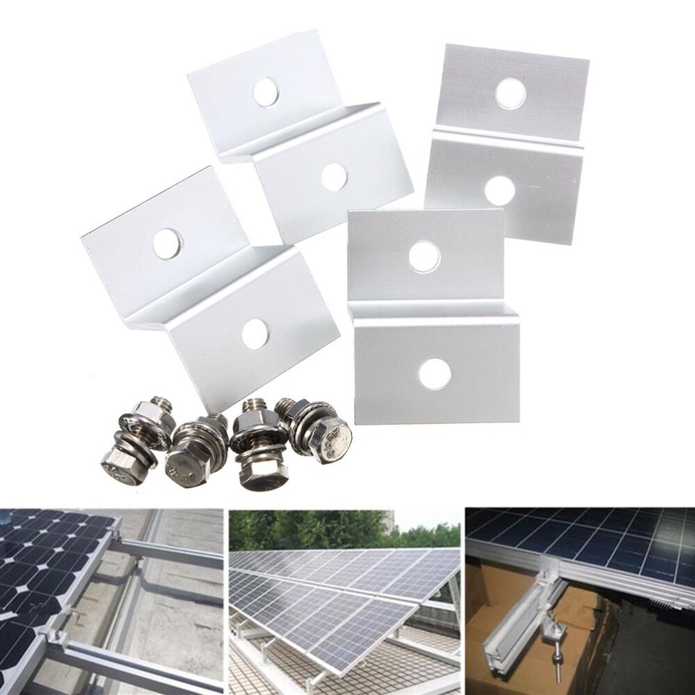 4Pc Solar Panel Roof Mounting Z-Bracket with Nuts ... – Vicedeal
