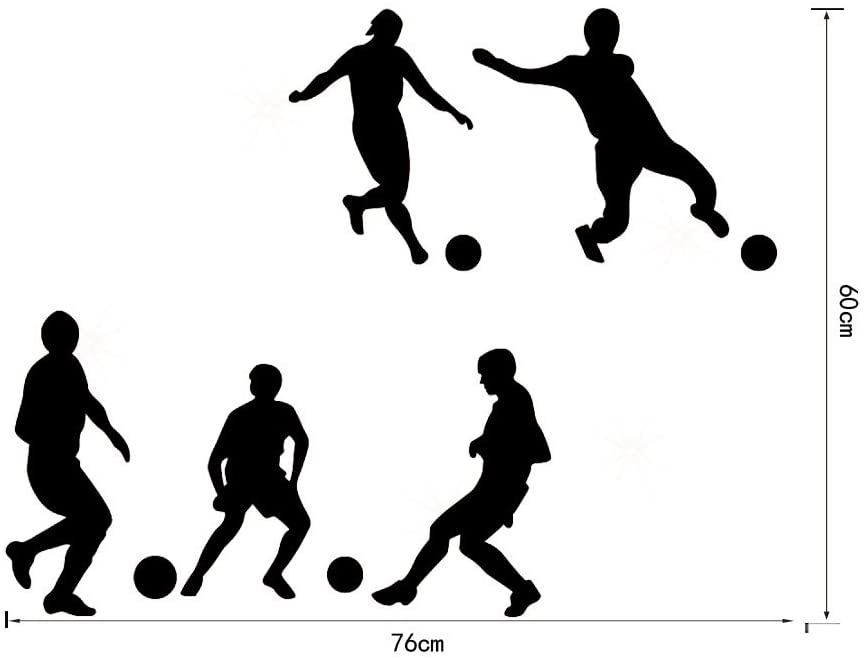 Soccer-football-player-silhouette set / Mirror Eff... – Grandado