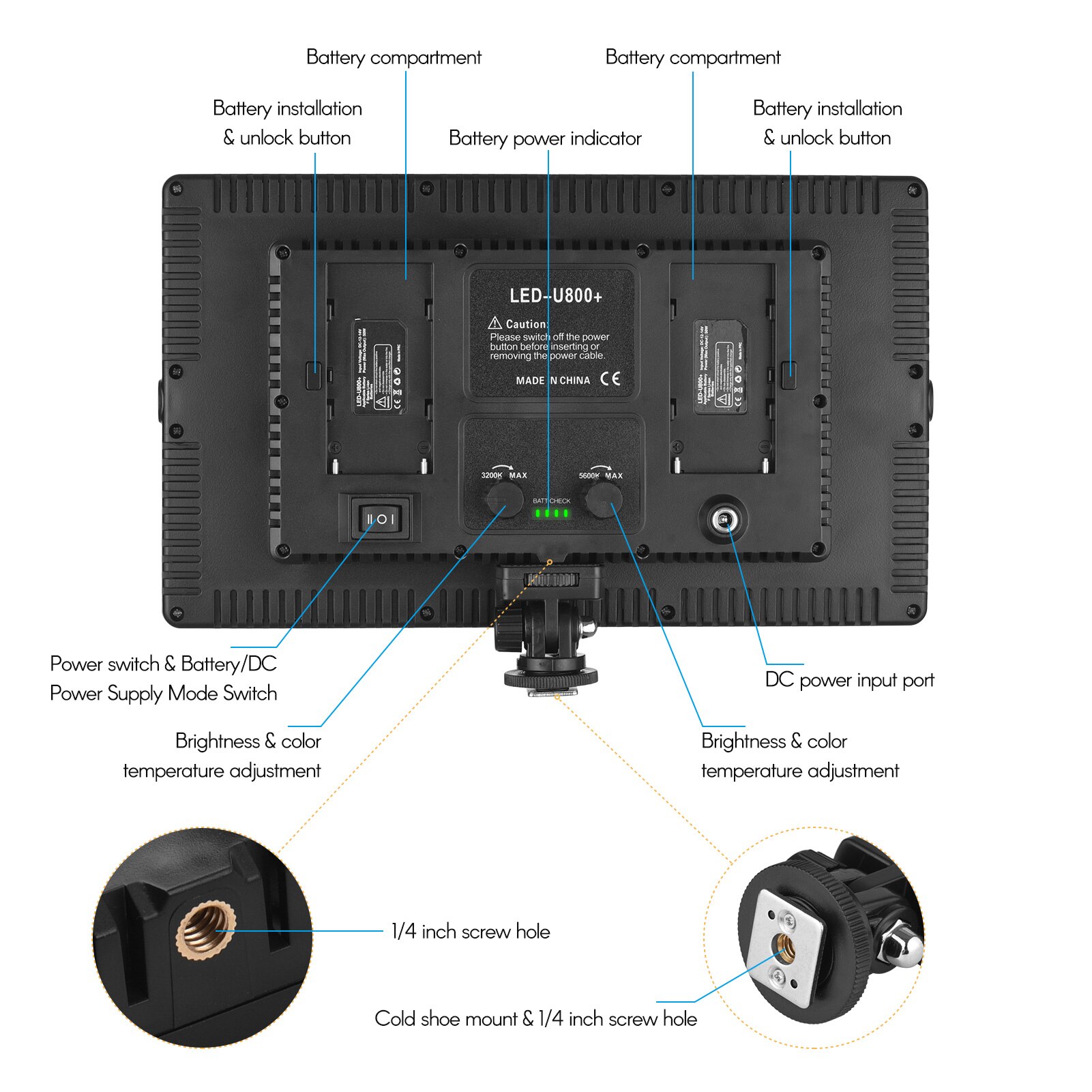 Andoer LED-800 LED Video Light Photography Light P... – Vicedeal