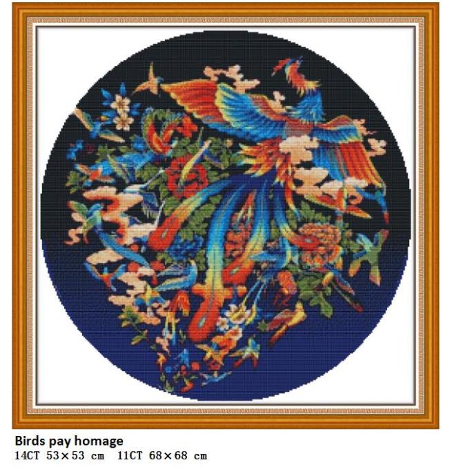 Birds Pay Homage Patterns Aida Canvas Cross-stitch... – Grandado