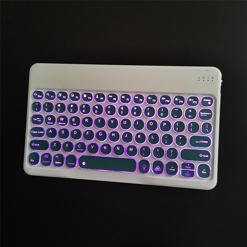 7 Color LED Backlit Keyboard Bluetooth-compatible ... – Vicedeal