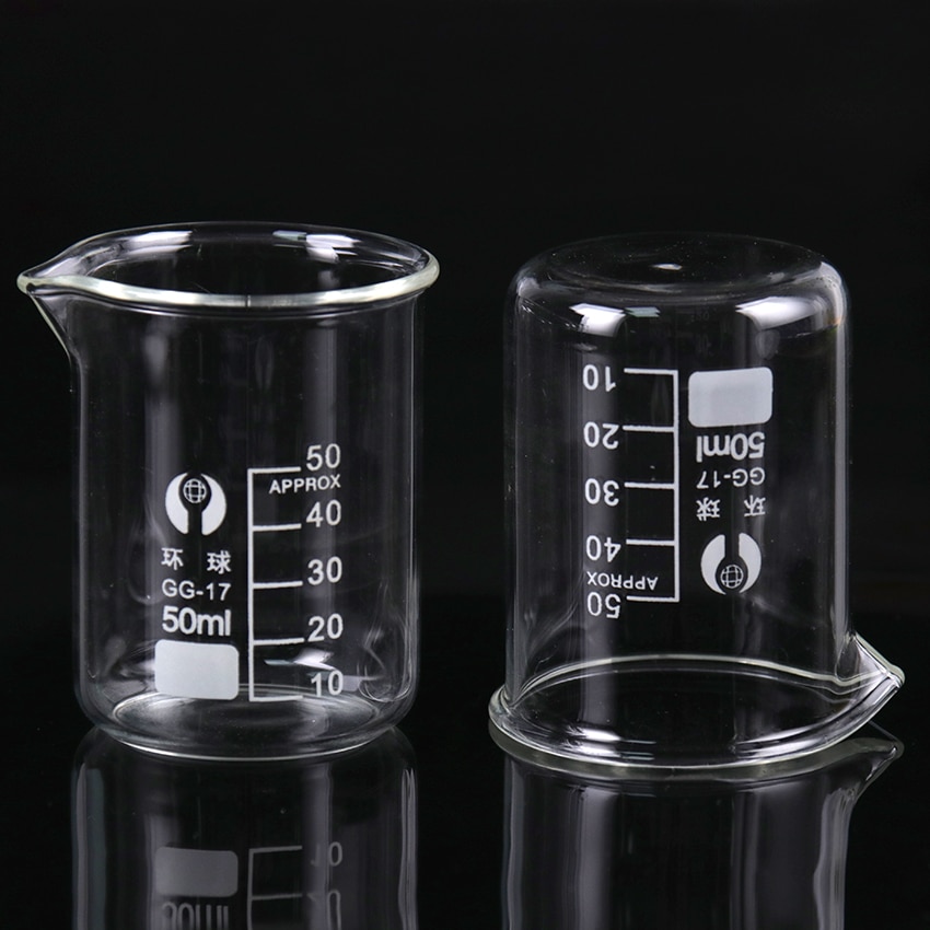 1PC Transparent Beaker Flask Capacity 50ml Low Bea... – Grandado