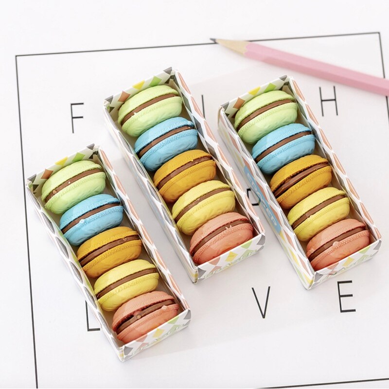 3pcs Macaroon Cute Eraser School Office Supply rub... – Vicedeal