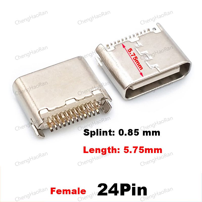 24Pin USB Connector Type C Female USB 3.1 Vertical... – Grandado