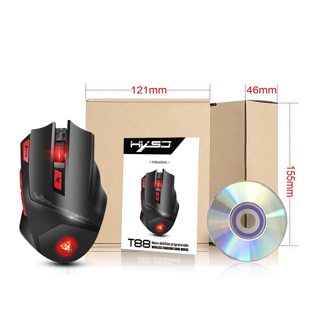 T88 Wireless Gaming Mouse Support 7-Key Macro Prog... – Grandado