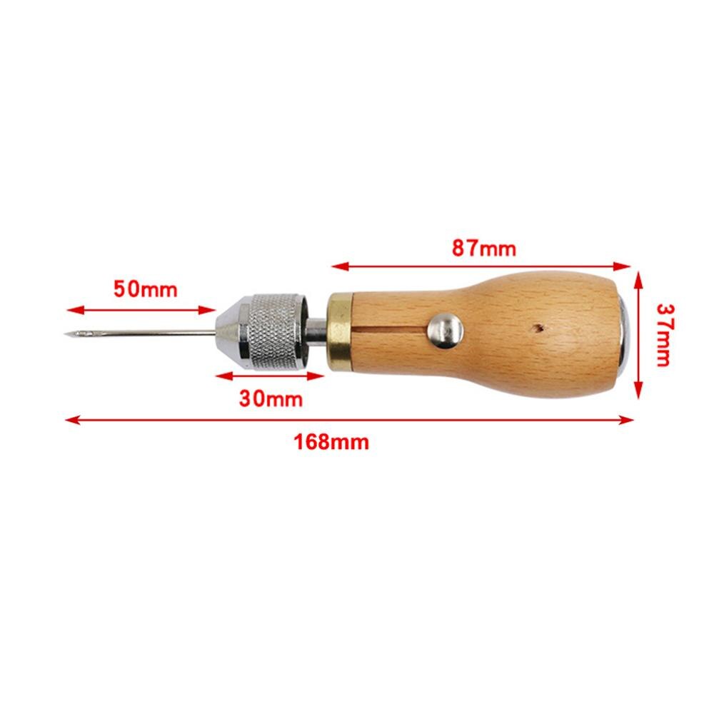 Wood Leather Threader Stainless Steel Punch Awl Ho... – Grandado