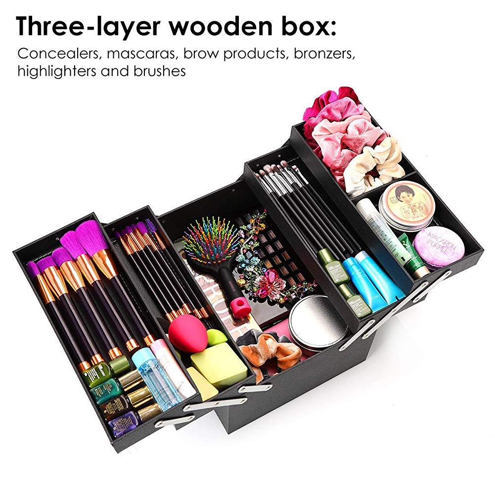 Cosmetic Case Multi Layer PU Makeup Box Large Capa... – Grandado