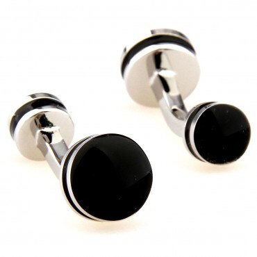 Three Colors Round Epoxy Cufflink Cuff Link 2 Pair... – Vicedeal