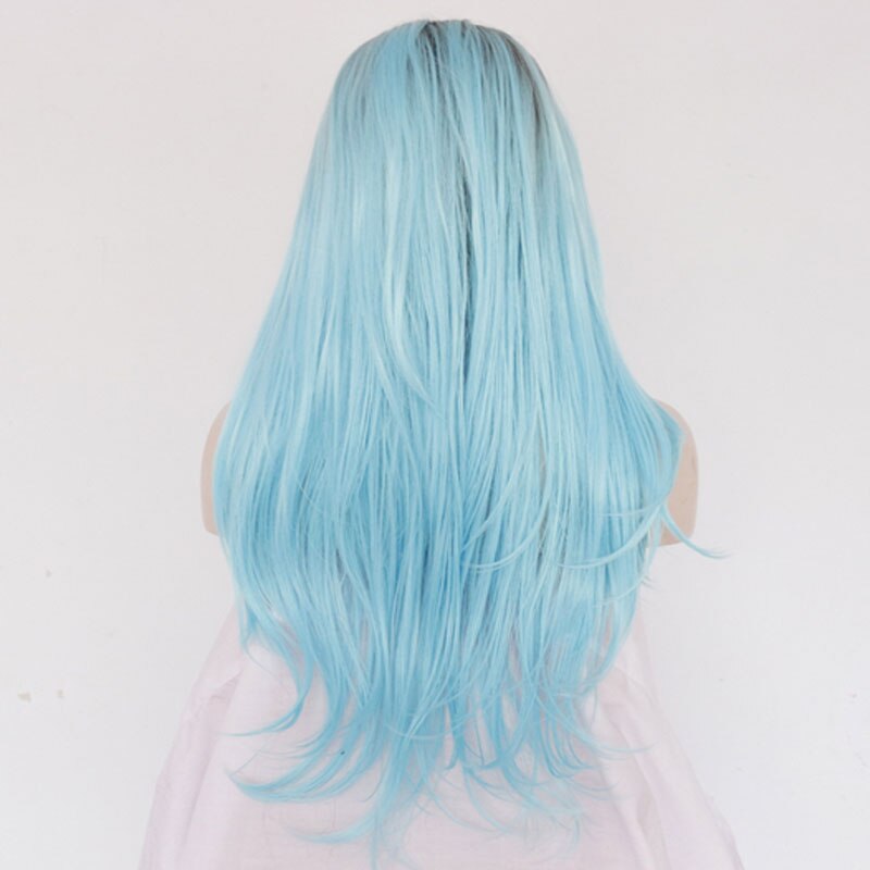 Bombshell Black Ombre Blue Straight Synthetic Lace... – Vicedeal