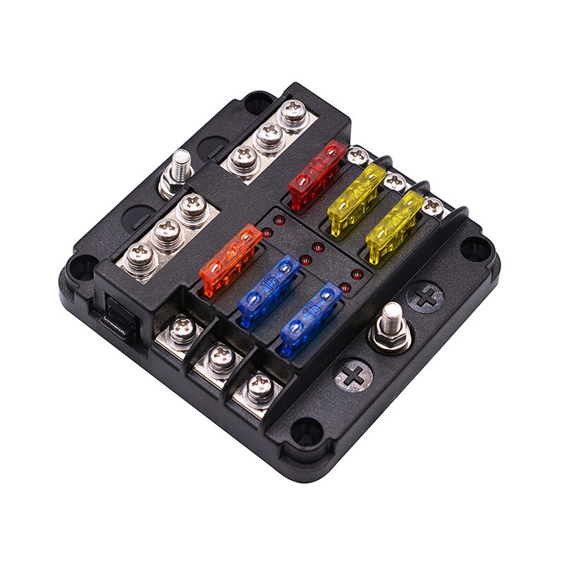6 Way Blade Fuse Box Bus Bar Car Kit with Cover Ma... – Grandado