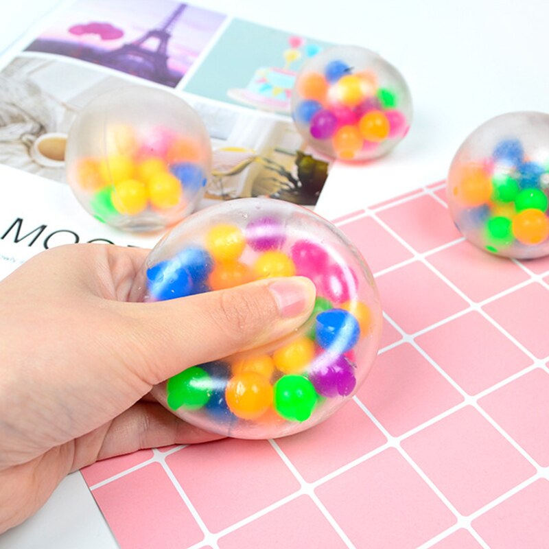 1/3pcs Clear Stress Balls Colorful Ball Autism Moo... – Grandado