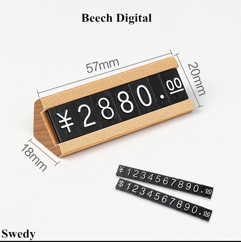 Wood Mini Price Signage Digital Cubes Tags Jewelry... – Grandado