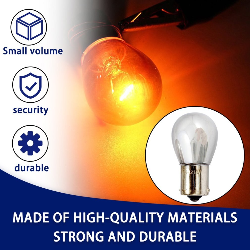 2pcs Chrome Silver Amber Rear Indicator Bulbs 581 ... – Grandado